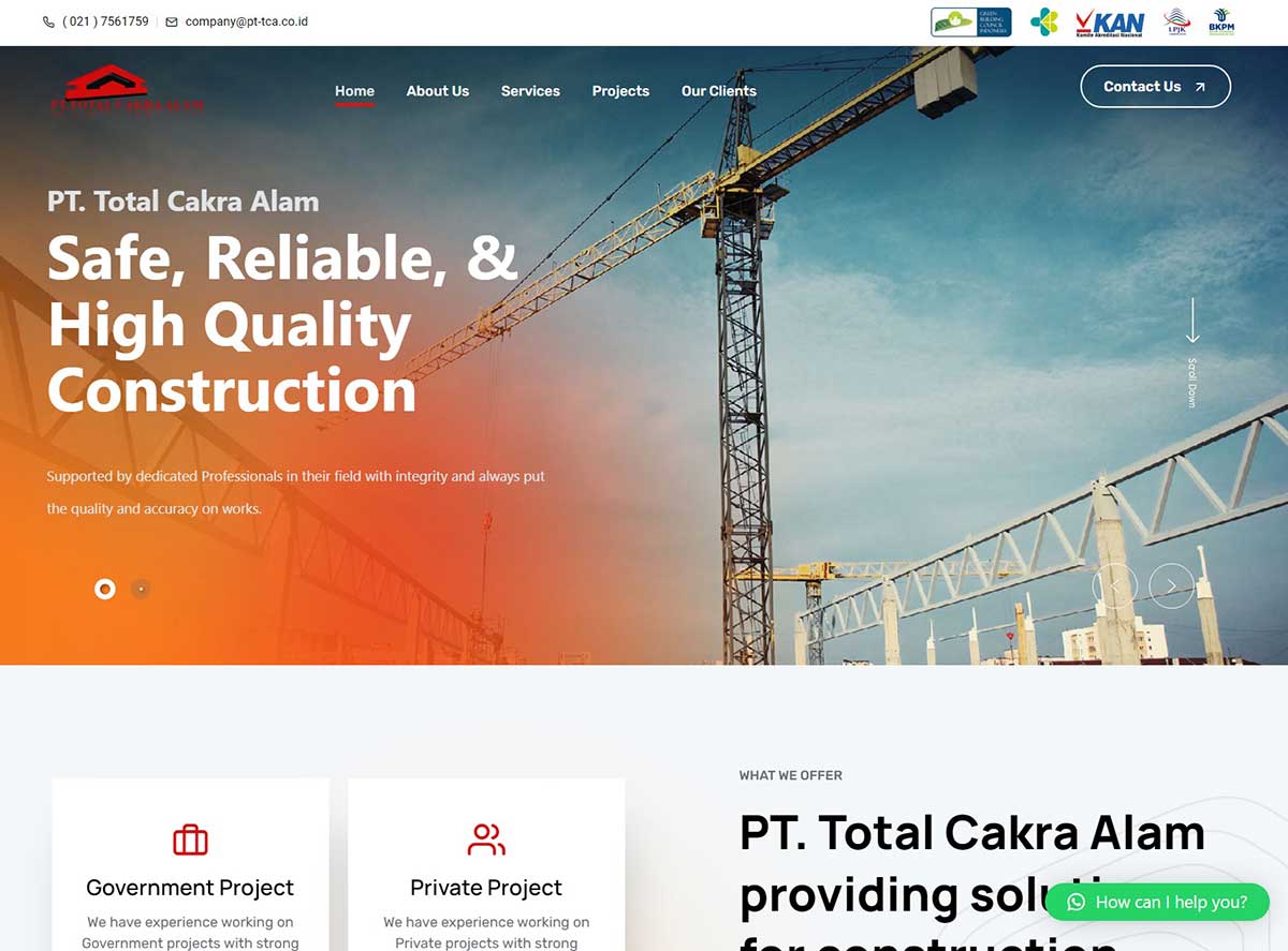 Contact Us - PT. Total Cakra Alam